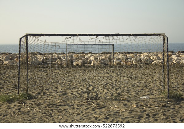 Empty Goal Posts Beach Spain Stock Photo 522873592 | Shutterstock