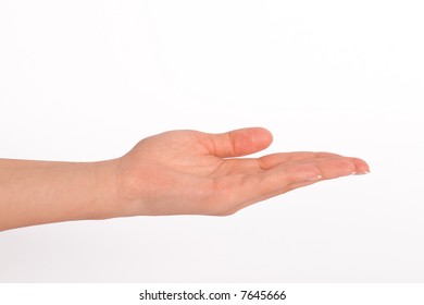 Empty Hand White Background Stock Photo 7645666 | Shutterstock