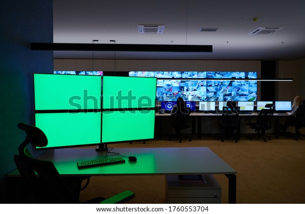 Empty Interior Big Modern Security System Stock Photo 1760553704 ...