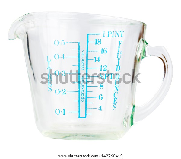 Empty Measuring Cup Isolated On White Stock Photo (Edit Now) 142760419
