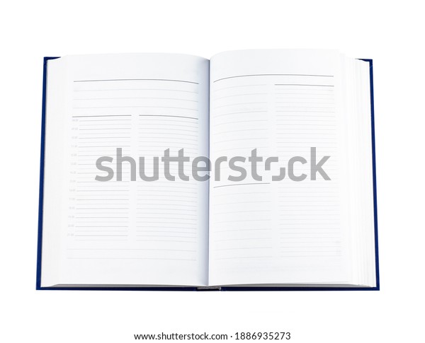 Empty Open Diary Isolated On White Stock Photo 1886935273 | Shutterstock