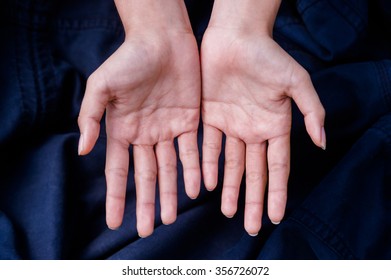 Empty Open Hand Black Background Stock Photo 356726072 | Shutterstock