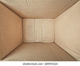 Empty Open Rectangular Cardboard Box Close Stock Photo 609591524 ...