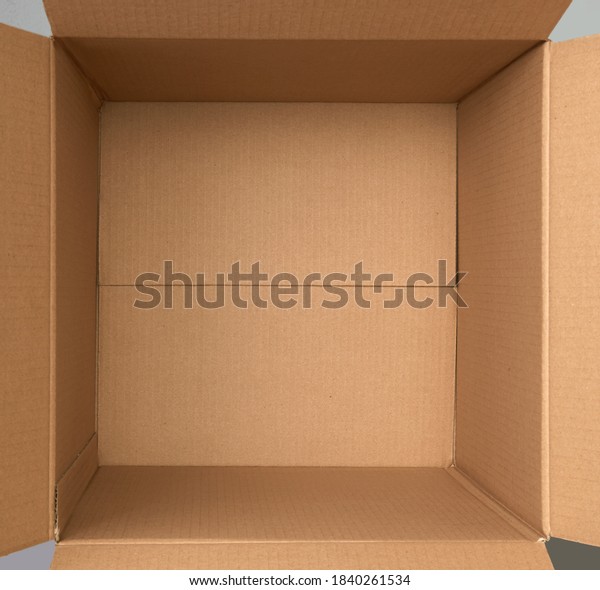 Empty Open Rectangular Cardboard Box Close Stock Photo 1840261534 ...