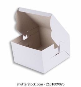 Empty Open Small White Square Packaging Stock Photo 2181809095 ...