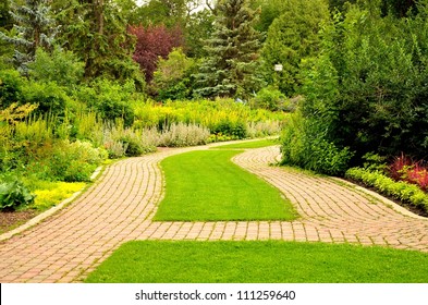 Empty Path Through Park Summer Day Stock Photo 111259640 | Shutterstock