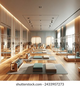 Fitness Room Mats Set Class AI-generated image 2442912587 | Shutterstock
