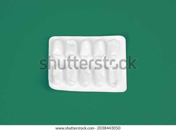 Empty Pill Packets Top View Isolated Stock Photo 2038443050 | Shutterstock