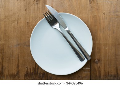 Empty Plate On Table Stock Photo 344323496 | Shutterstock