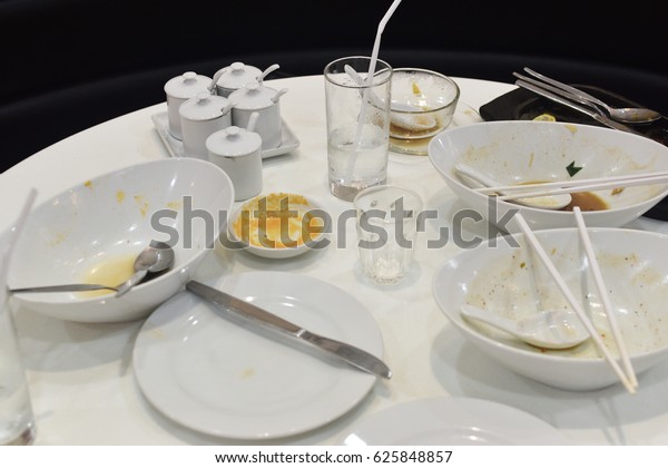 Empty Plate Table After Meal Dinner Stock Photo 625848857 | Shutterstock