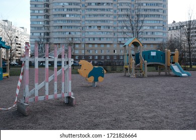Empty Playground After Activating Selfisolation Mode Stock Photo ...