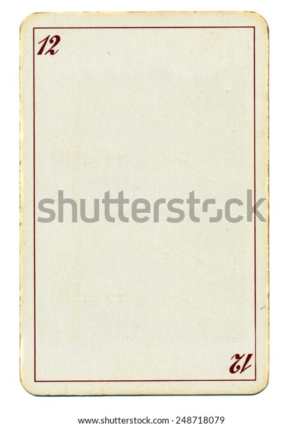Empty Playing Card Paper Background Number Stock Photo 248718079 ...