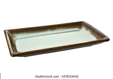 Empty Rectangular Plate Blue Ceramics Plate Stock Photo 1478154542 ...