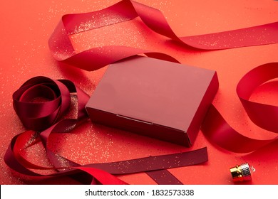 Empty Red Box On Red Background Stock Photo 1832573338 | Shutterstock