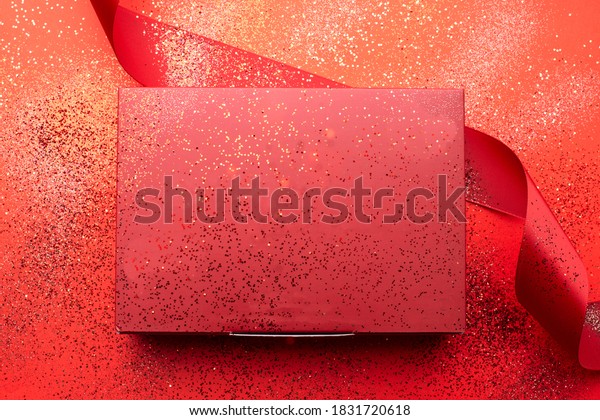 Empty Red Box On Red Background Stock Photo 1831720618 | Shutterstock