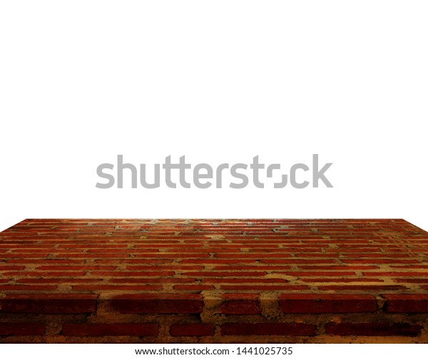Empty Red Brick Table Top Isolated Stock Photo 1441025735 | Shutterstock