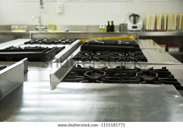 Empty Restaurant Kitchen Profesional Stock Photo 1155181771 | Shutterstock