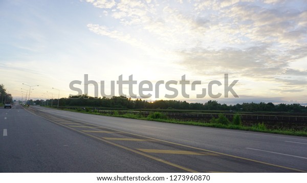 Empty Road Light Red Light Stock Photo 1273960870 | Shutterstock