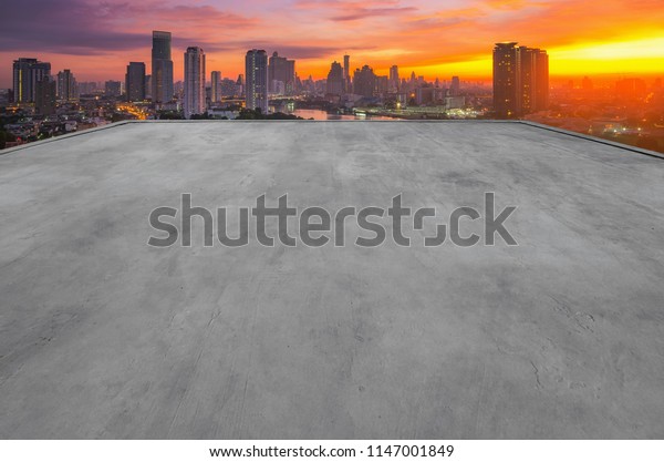 Empty Rooftop Building Perfect Showcasing Modern Stock Photo (Edit Now ...