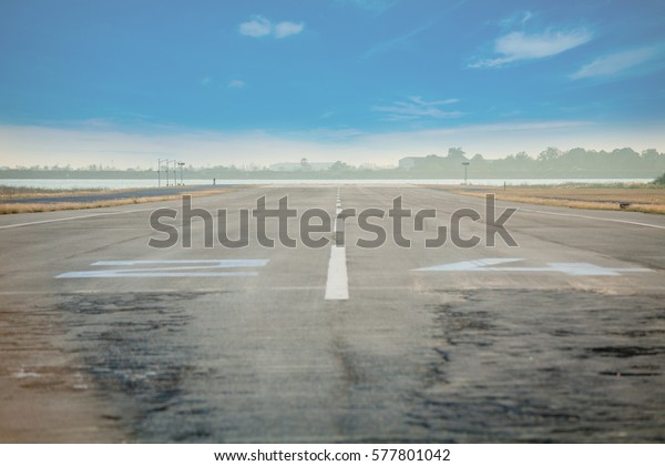 Empty Runway Waiting Plane Stock Photo (Edit Now) 577801042