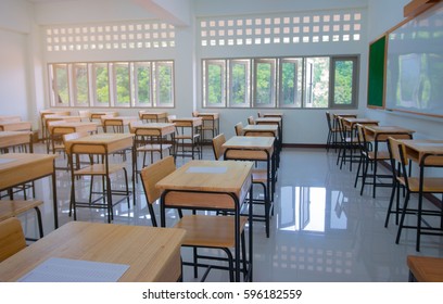 Empty School Classroom Test Exam Paper Stock Photo 596182559 | Shutterstock