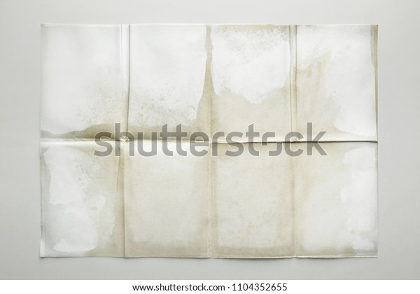 Empty Sheet Folded Eight Old Paper Stock Photo 1104352655 | Shutterstock
