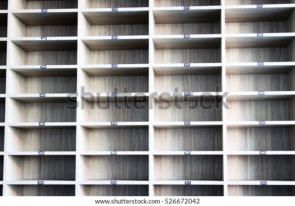 Empty Shelf Numbers Inside Building Stock Photo 526672042 | Shutterstock