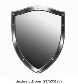 Huge 3d Silver Shield Side View AI-generated image 2464478641 ...