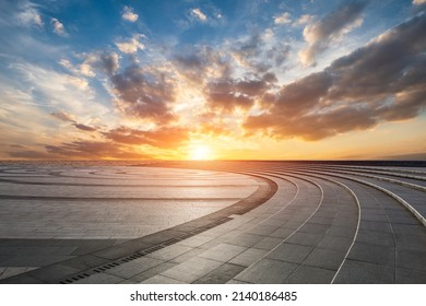 Empty Square Floor Sky Cloud Background Stock Photo 2140186485 ...