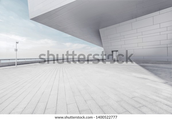 Empty Square Front Modern Architectures Stock Photo (Edit Now) 1400522777