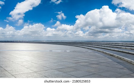 Empty Square Platform Sky Cloud Background Stock Photo 2180525853 ...
