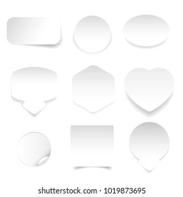 Empty Sticker Label Set Stock Photo 1019873695 | Shutterstock