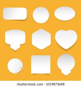 Empty Sticker Label Set Stock Photo 1019873698 | Shutterstock