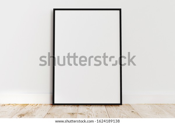 Empty Thin Black Frame On Light Foto stock 1624189138 | Shutterstock