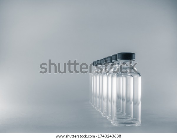 Empty Vials Row Stock Photo (Edit Now) 1740243638
