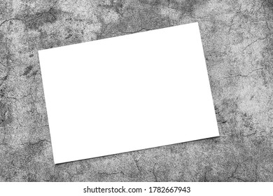 Empty White Horizontal Rectangle Poster Mockup Stock Photo 1782667943 ...
