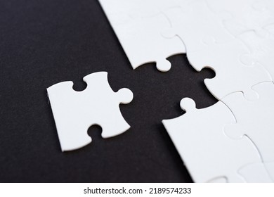 Empty White Jigsaw Puzzle Missing Pieces Stock Photo 2189574233 ...