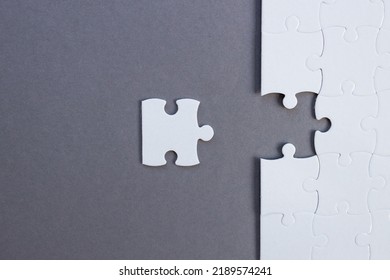 Empty White Jigsaw Puzzle Missing Pieces Stock Photo 2189574241 ...