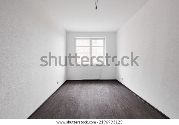 Empty White Room Without Decoration Renovation Stock Photo 2196993125 ...