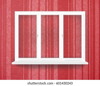 Empty White Threeleaved Window Isolated On Stock Photo 601430243 ...