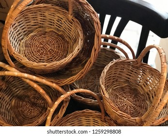 Empty Wicker Baskets Stock Photo 1259298808 | Shutterstock