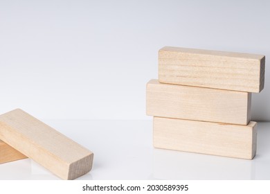 Empty Wooden Blocks Stack Template Business Stock Photo 2030589395 ...