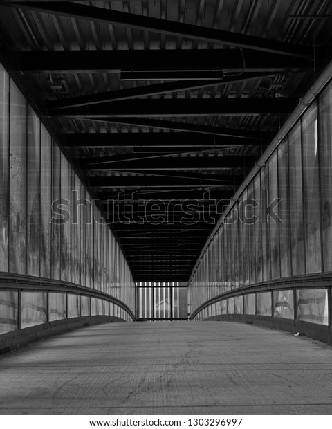 Enclosed Bridge Pathway Stock Photo 1303296997 | Shutterstock