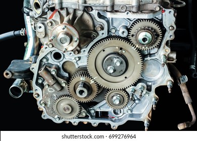 Engine On Black Background Stock Photo 699276964 | Shutterstock