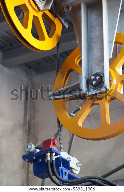 Engine room for a cable car - Stock Image - Everypixel