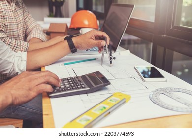 Engineer Architect Concept Engineer Architects Interior Stock Photo ...