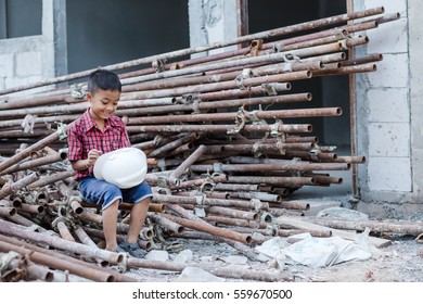 Engineer Boy Working Control Construction Site Stock Photo 559670500 ...