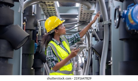 Engineer Checking Cooling System Factory Air Stock Photo 2191647829 ...