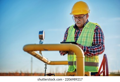 Engineer Checking Fuel Supply Systems Concept Stock Photo 2206989217 ...