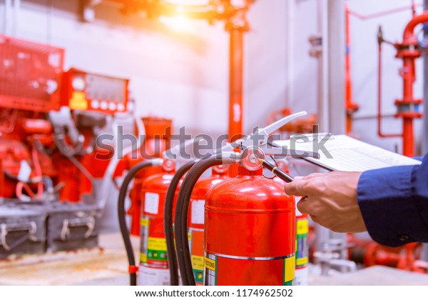 Engineer Checking Industrial Fire Control Systemfire Stock Photo (Edit ...